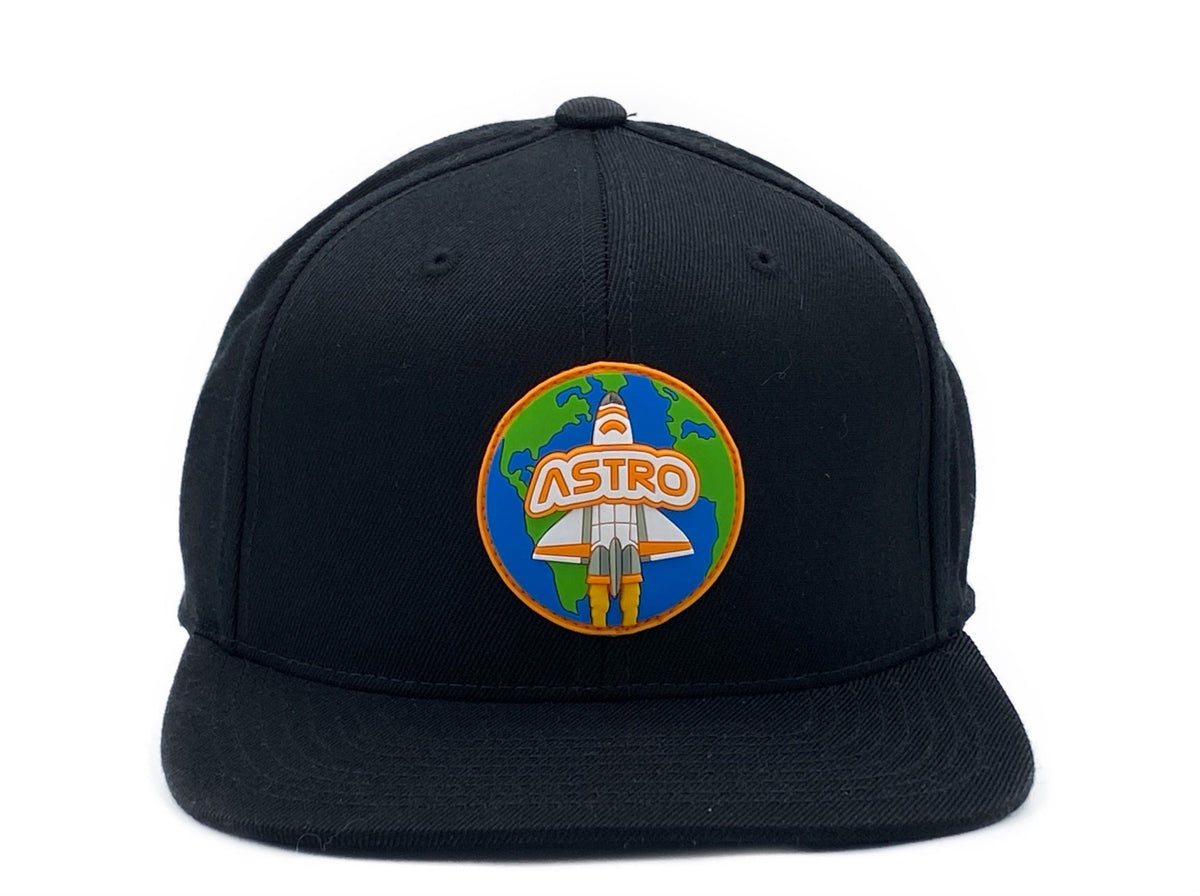 ASTRO SnapBack Black - Eco PVC Hat – Joshua Dobbs ASTRO Merch